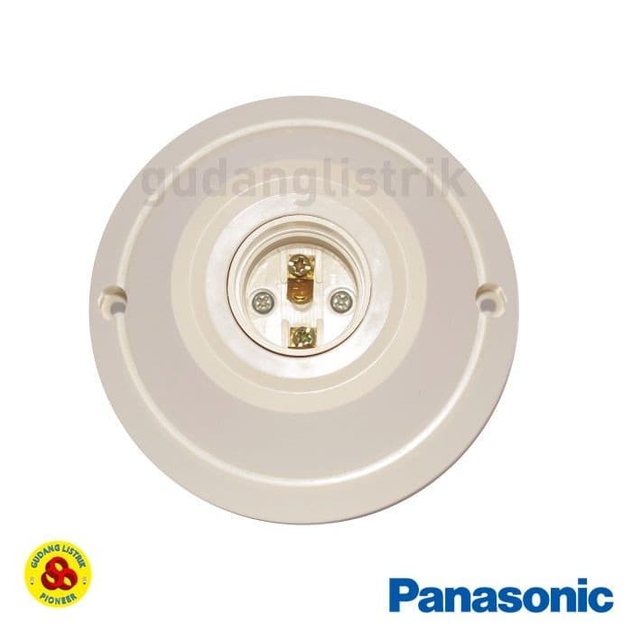Jual Panasonic Fitting Lampu Plafon Bulat E27 Putih Lamp Holder ...