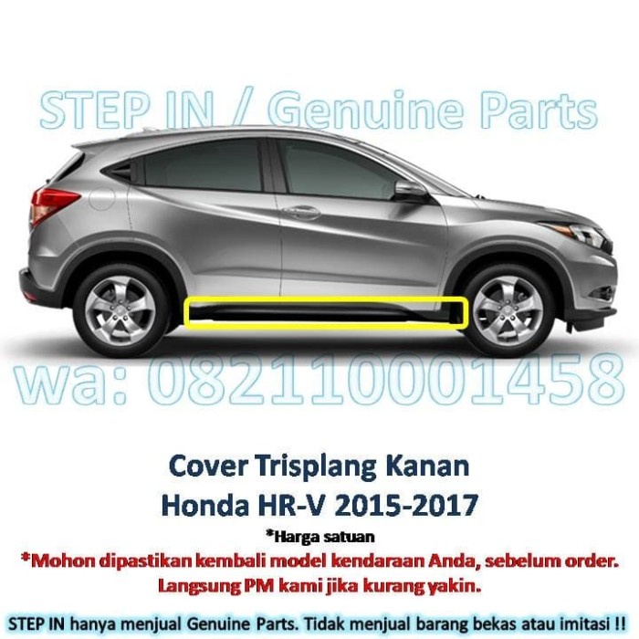Jual Cover Trisplang Satuan Side Skirt Honda HR-V HRV 2015 2016 2017 ...