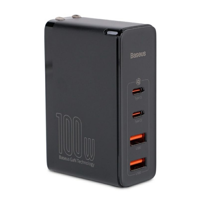 Jual BASEUS Charger 100 W Gan2 PRO Multi Port 2C+2U PD QC4 - Black ...