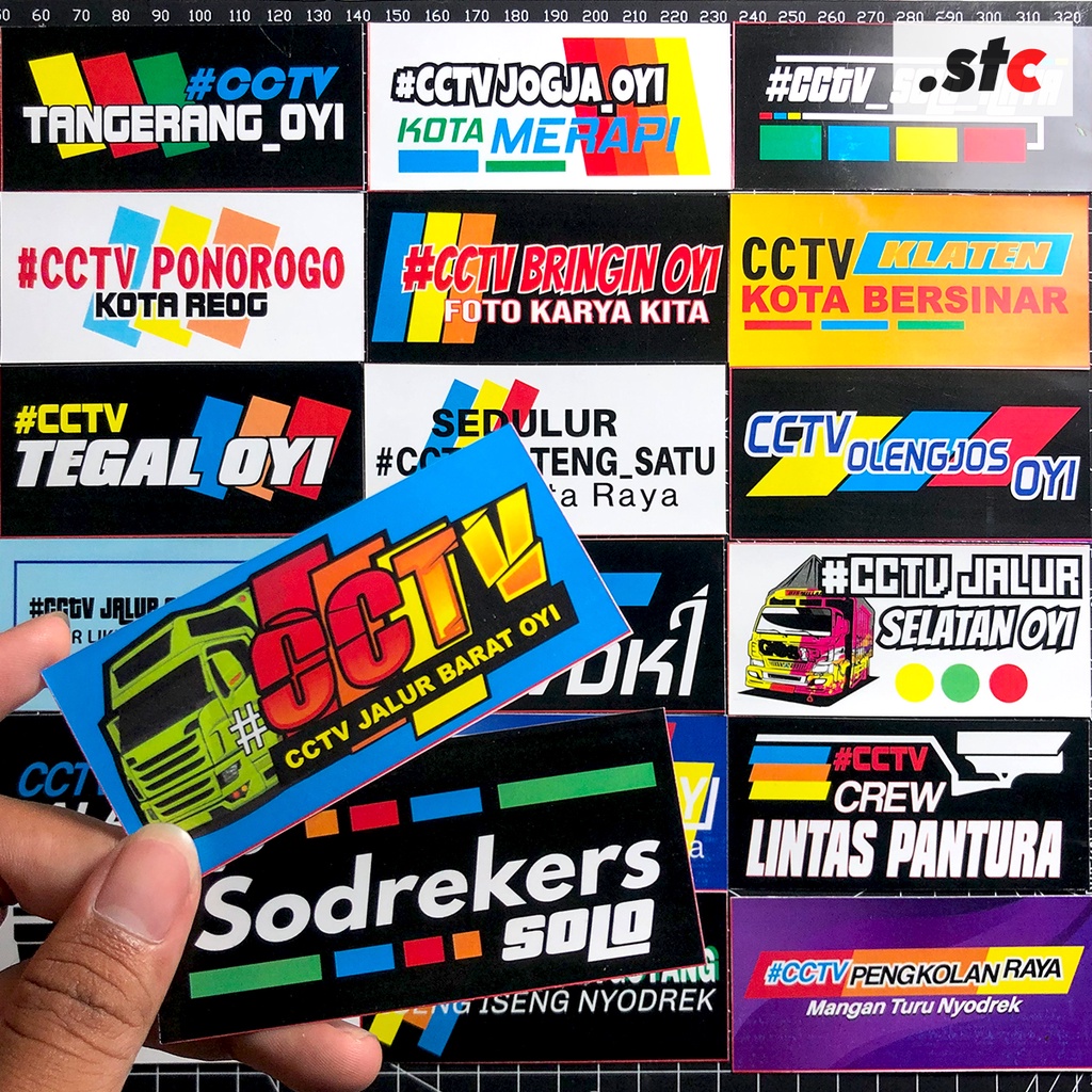 Jual ( isi 20 stiker ) STICKER CCTV TRUK INDONESIA PAKET TERMURAH ...