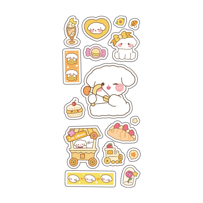 Jual Stiker PVC Aesthetic 1 Lembar Panjang | Sticker Cute Animal ...