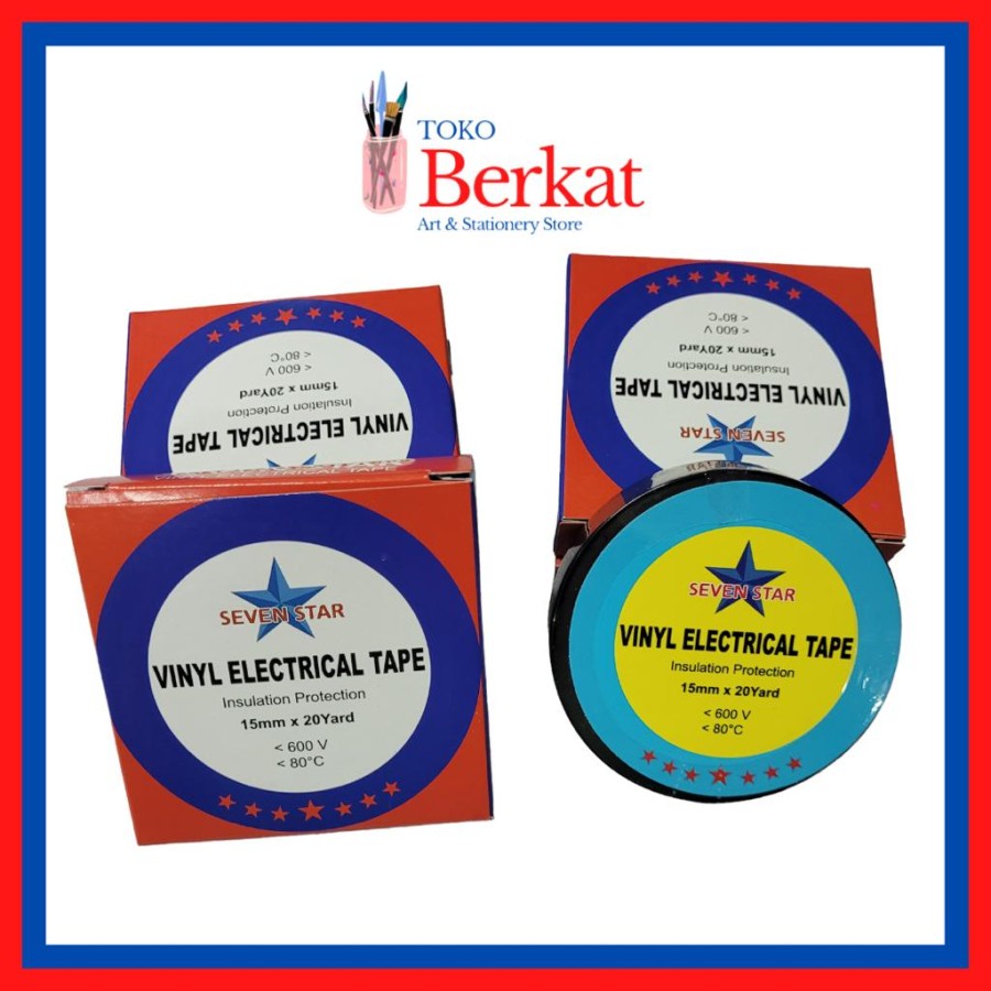 Jual Isolasi Listrik Vinyl Hitam (Electrical Tape) SEVEN STAR | Shopee ...