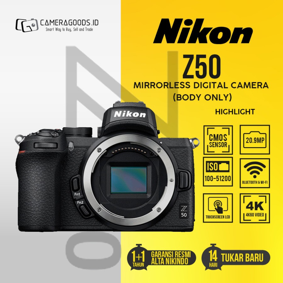 Jual Nikon Z50 Body Only Mirrorless Digital Camera Nikon Z 50 | Shopee ...