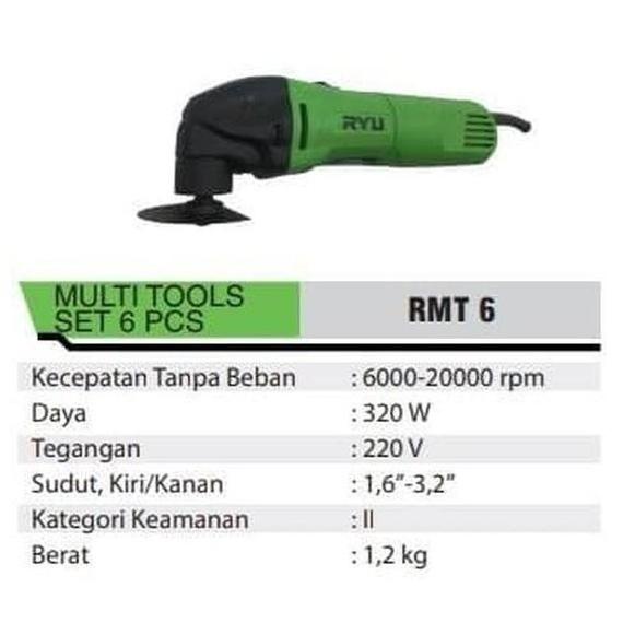 Jual Tekiro Ryu Mesin Multi Cutter Set 6Pcs Rmt 6- Multi Oskilasi Tools ...