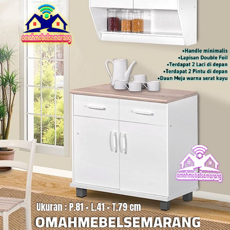 Jual Kitchen Set Bawah 2 Pintu + 2 Laci NIGHT 03 Lemari Rak dapur ...