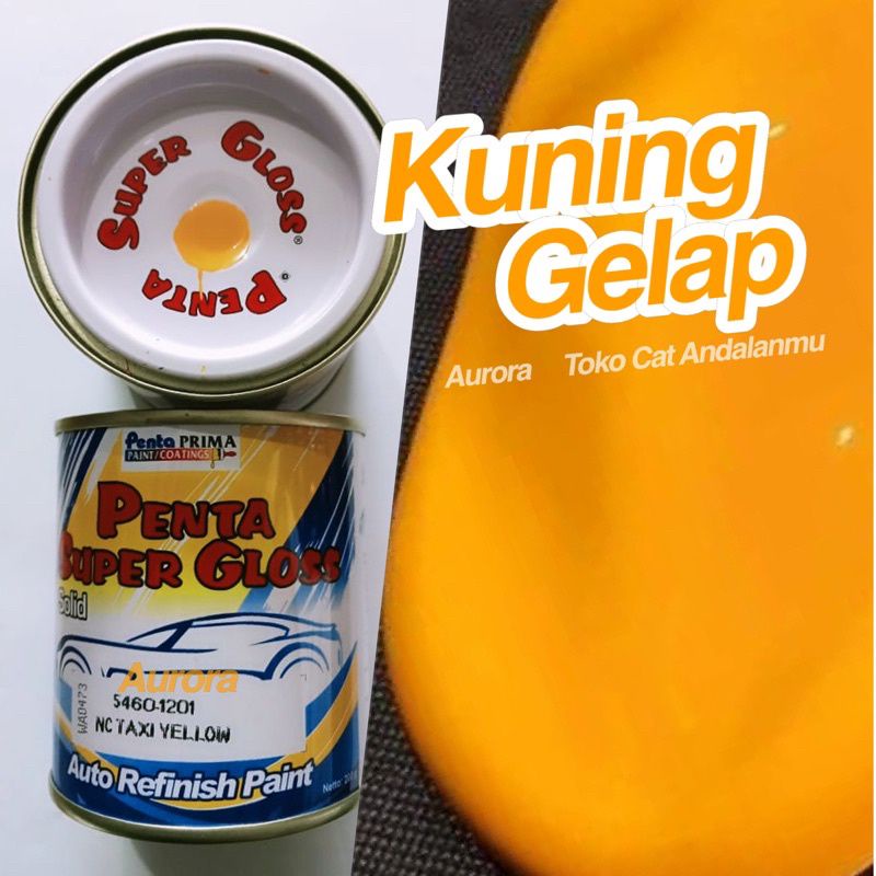 Jual Cat Penta Super Gloss NC Taxi Yellow 200ml Kuning Mobil Taksi Taxi ...