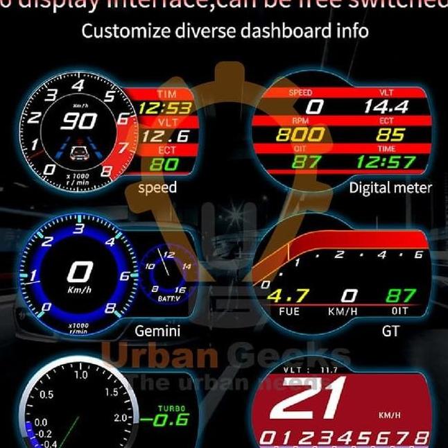 Jual Head Up Display Hud Obd2 Speedometer Digital Obd Ii F8 | Shopee ...