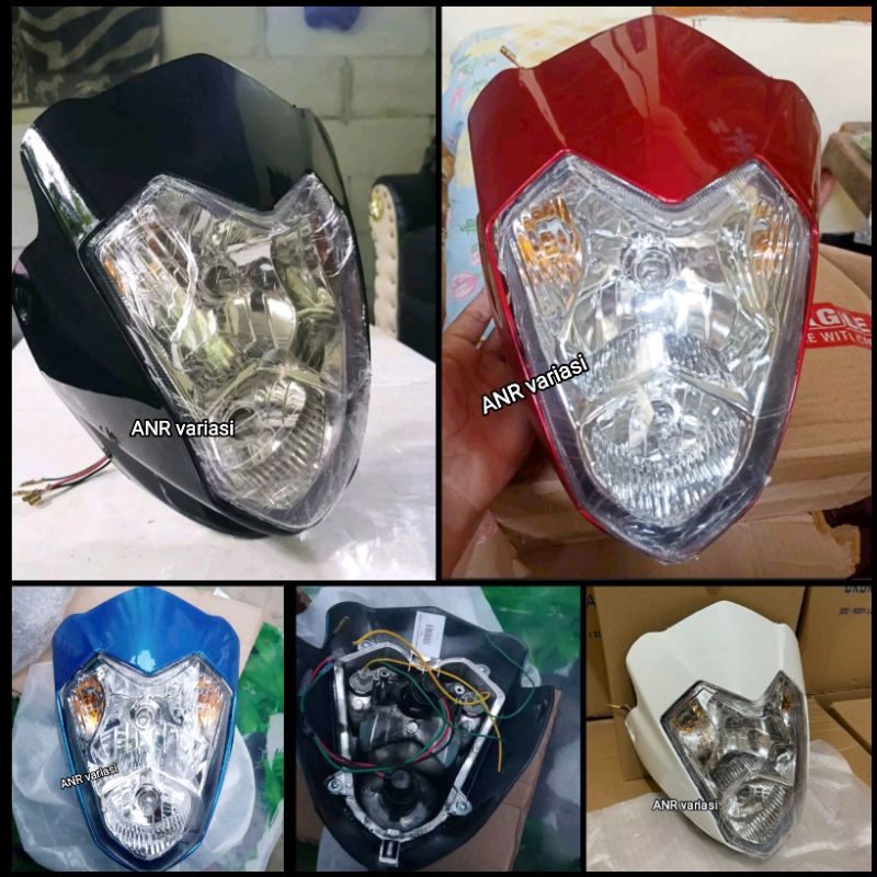 Jual Totok lampu depan satria fu kepala kecil set reflektor cbu ...