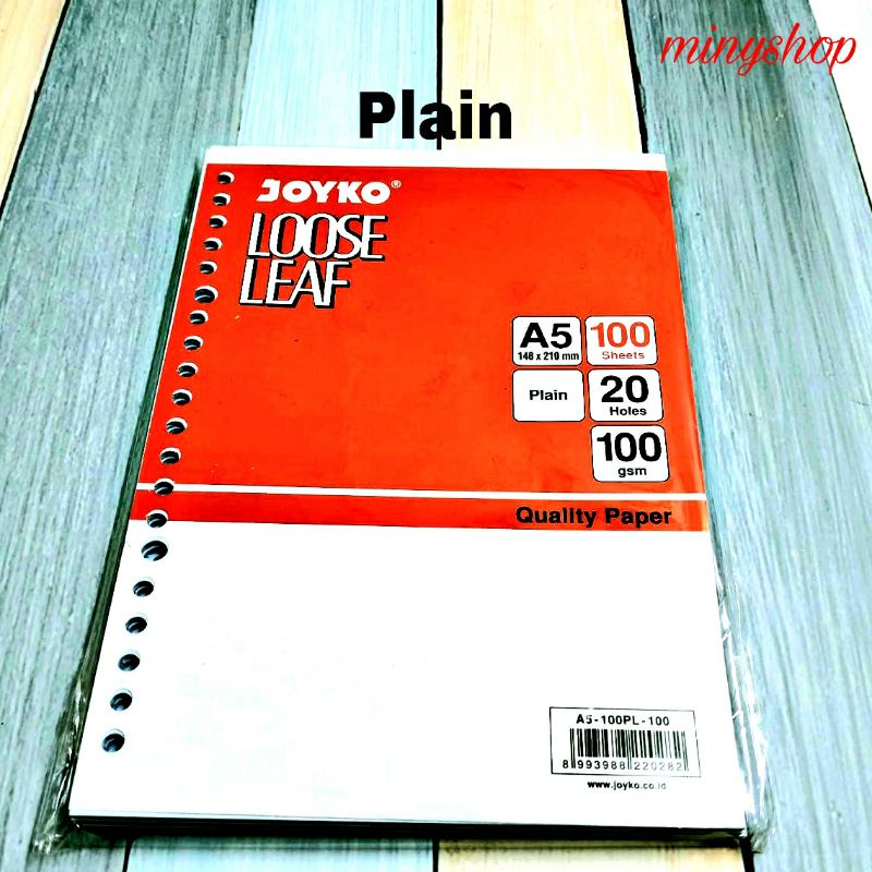 Jual Isi Kertas Binder File Loose Leaf A5 B5 Grid Dotted Plain 100 Lembar | Shopee Indonesia