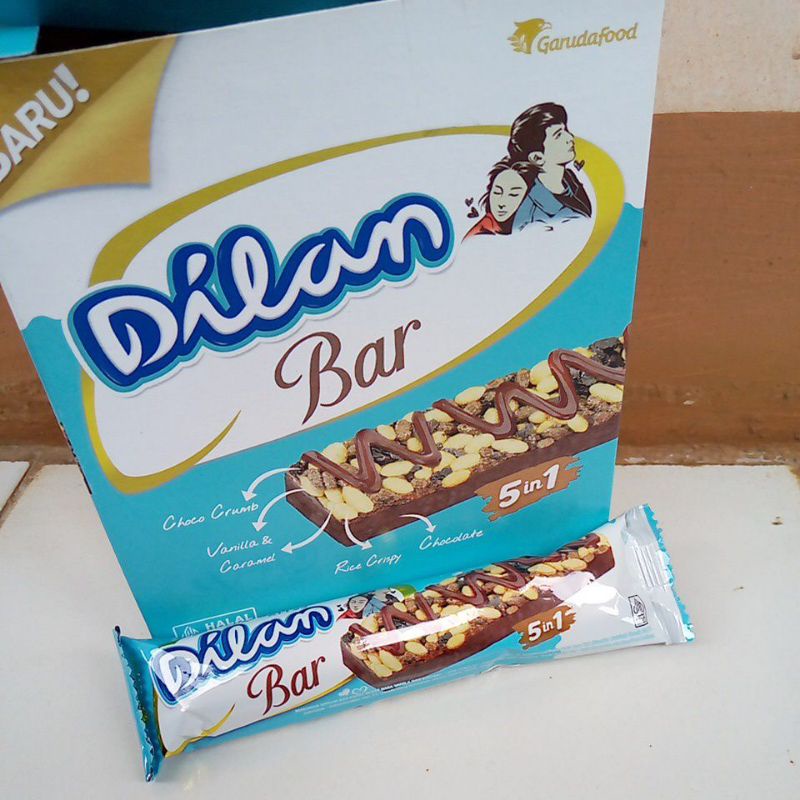 Jual Dilan BAR Chocolate Crunchy Caramel Wafer Krispi Crispy Coklat 12 ...