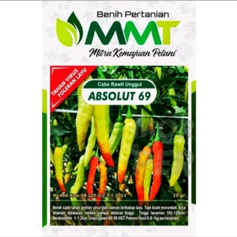 Jual Benih Cabe Rawit ABSOLUTE 69 Tahan Virus dan Layu Kemasan 10 gram ...
