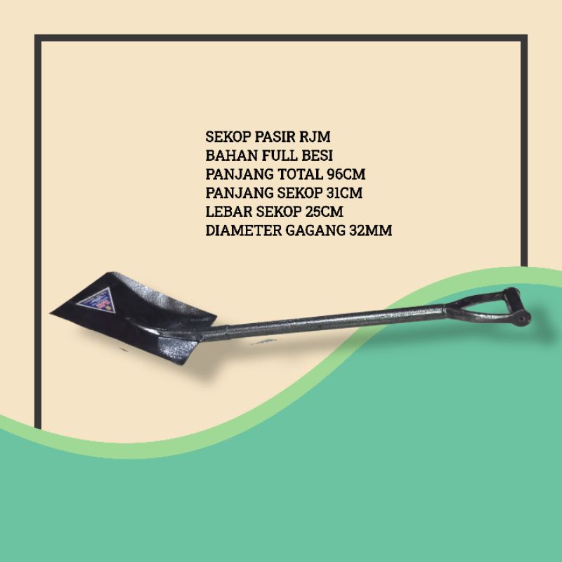 Jual Sekop Rata Gagang Besi RJM / Sekop Pasir gagang Besi | Shopee ...