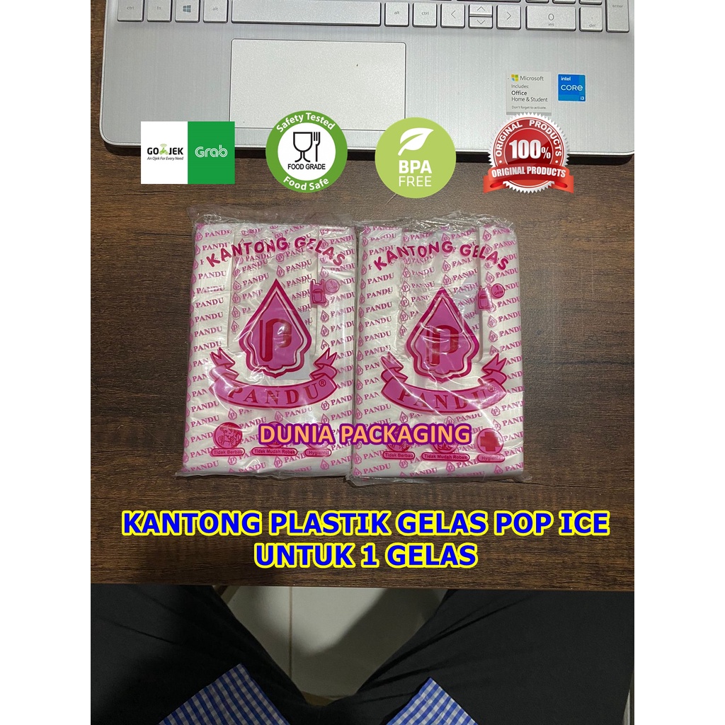 Jual Kantong Plastik bening Gelas untuk 1 cup asoy tenteng kresek pop ...