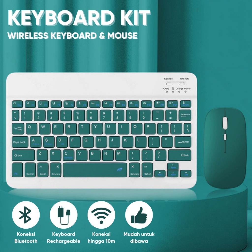 Jual Paket 2 in 1 Wireless Bluetooth Keyboard Gen 2 Dan Mouse Set ...