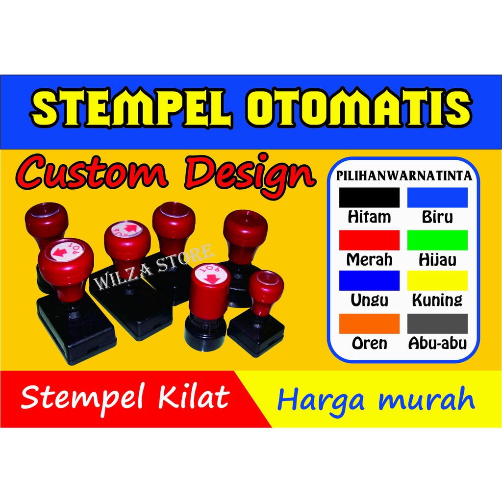 Jual stempel otomatis (Stempel Flash) ukuran standar | Shopee Indonesia