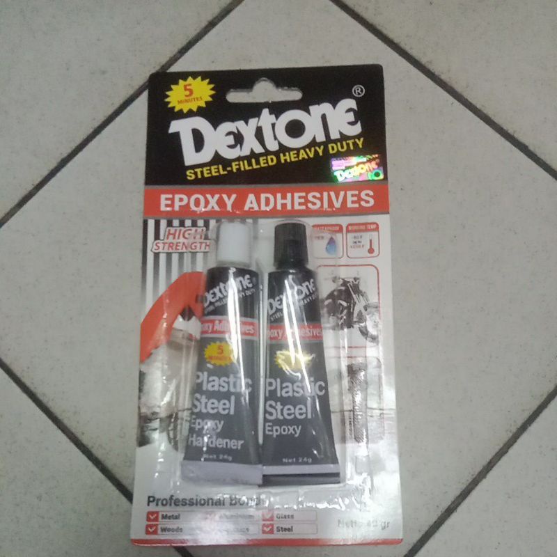 Jual Lem Dextone steell filled Heavy Duty Epoxy Plastik Steel | Shopee ...