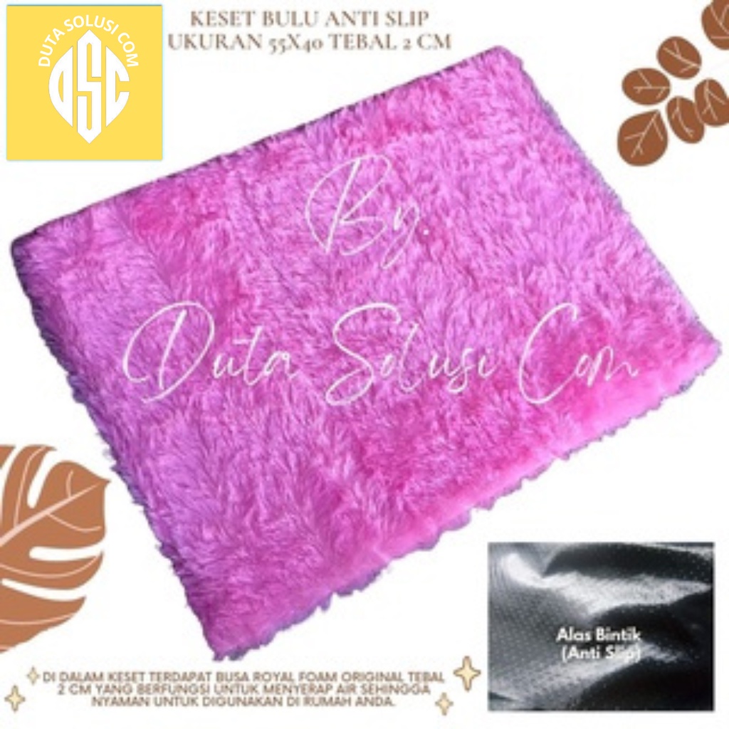 Jual Keset Bulu Anti Slip Ukuran 55x40 Tebal 3 CM (Busa Royal Foam ...