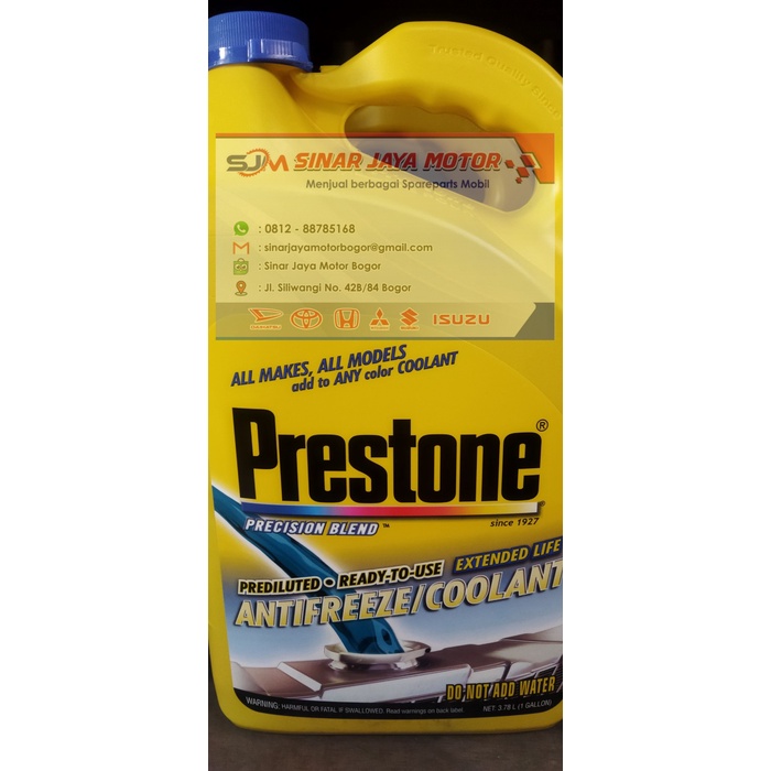 Jual Prestone antifreeze coolant warna blue / biru titik didih sampai ...