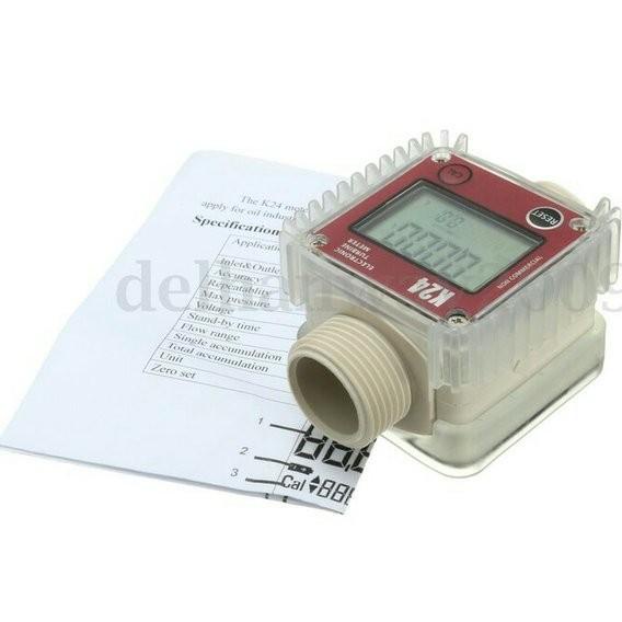 Jual Flow Meter Lcd Turbin Digital For Chemical Water K24 1Inch Ready ...
