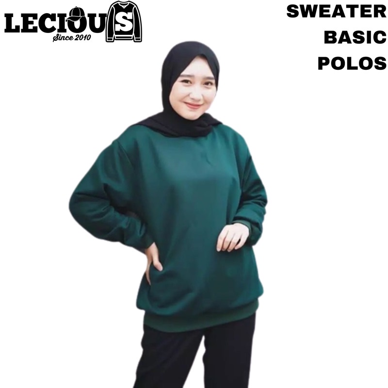Jual SWEATER BASIC POLOS UNISEX | Shopee Indonesia