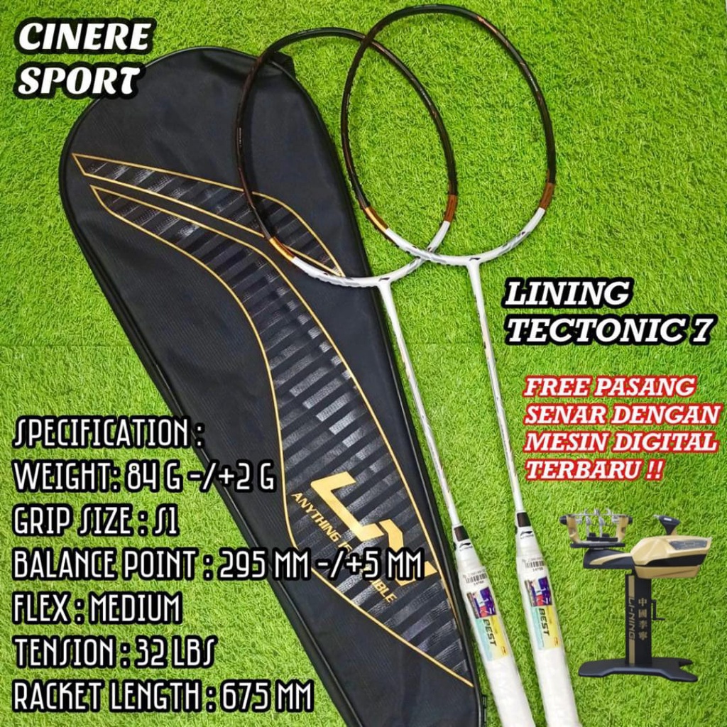 Jual Raket Badminton LINING TECTONIC 7 ORIGINAL | Shopee Indonesia