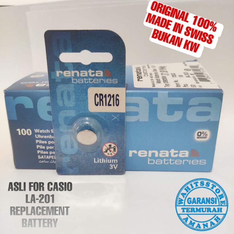 Jual Baterai Jam Tangan CASIO LA-201 La 201 Asli Replacement Battery ...