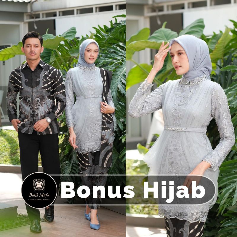 Jual SET KEBAYA COUPLE MADINA GREY | KEBAYA LAMARAN TERBARU KEBAYA WISUDA KEBAYA TUNANGAN 2022 ...