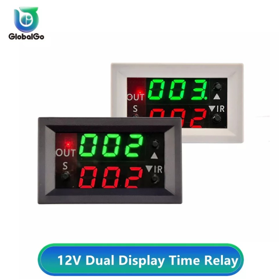 Jual timer relay DC 12v 2401 timer DC digital 4 mode siklus jam menit detik | Shopee Indonesia