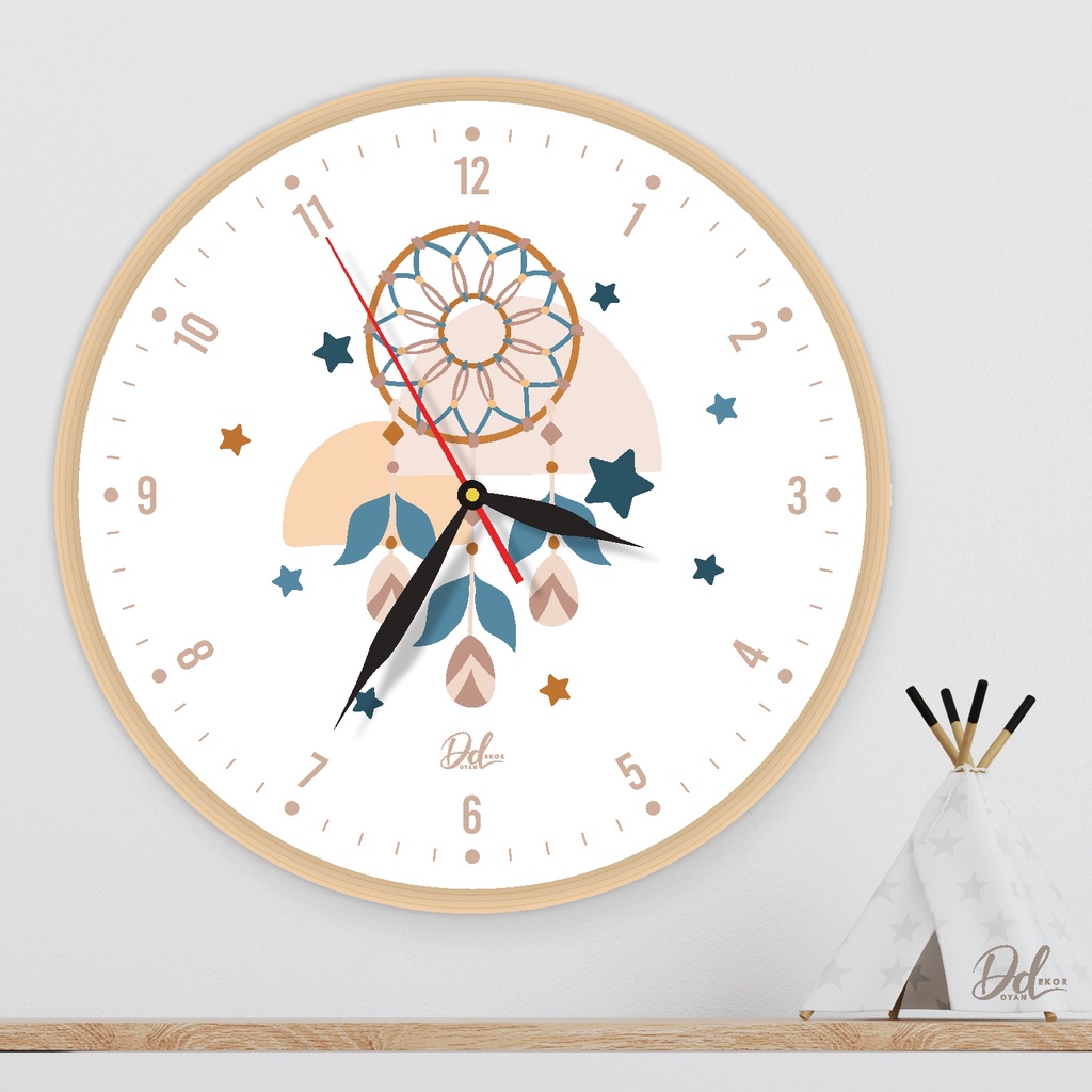 Jual JAM DINDING MINIMALIS / JAM DINDING AESTHETIC / JAM DUDUK BOHEMIAN ...