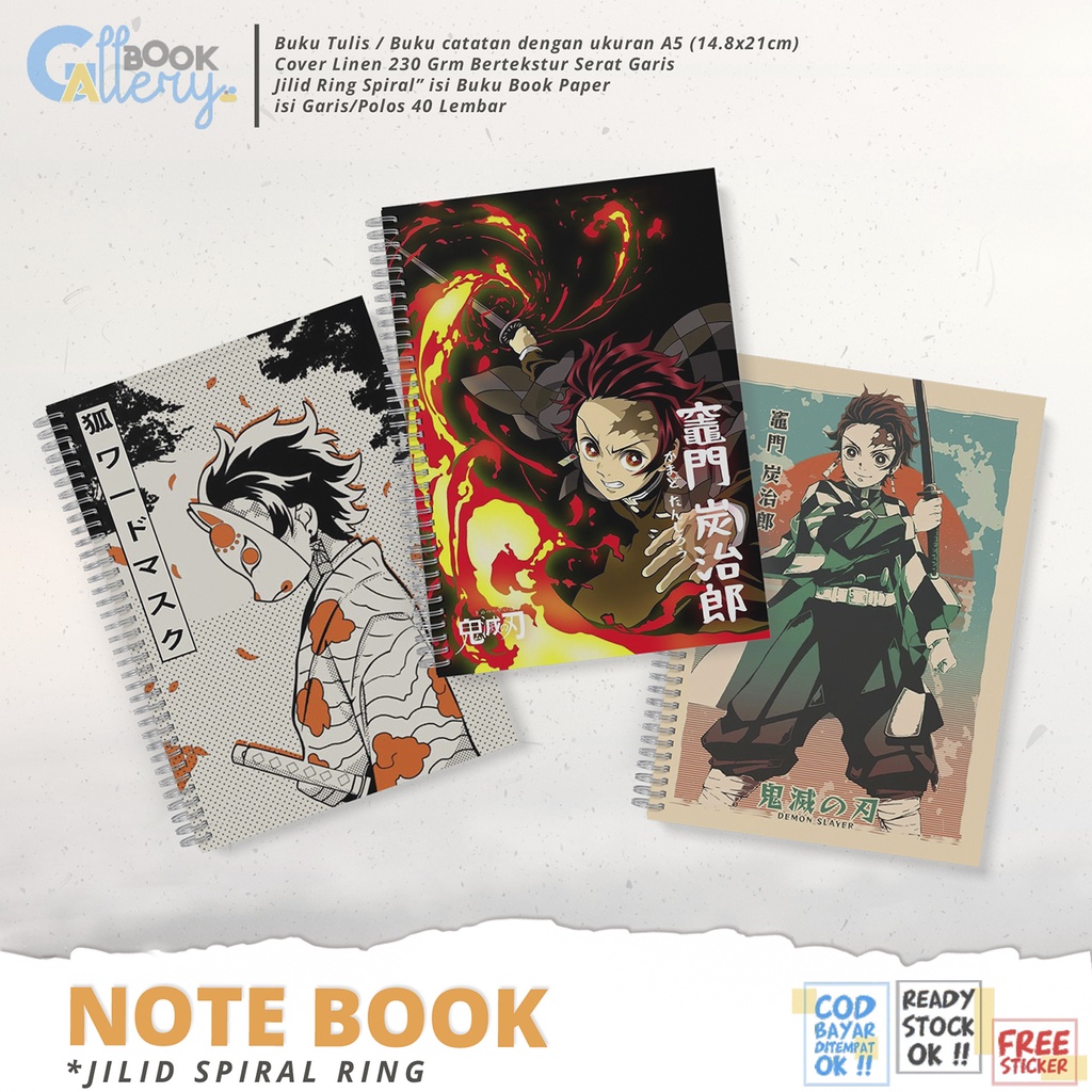 Jual [SP] Buku Tulis / Buku Catatan / Note book Anime (Demon Slayer ...