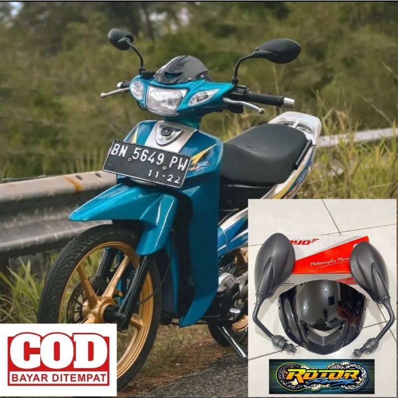 Jual Visor yamaha 125 z 125zr pnp fiz r plus kaca spion x1 pnp | Shopee ...