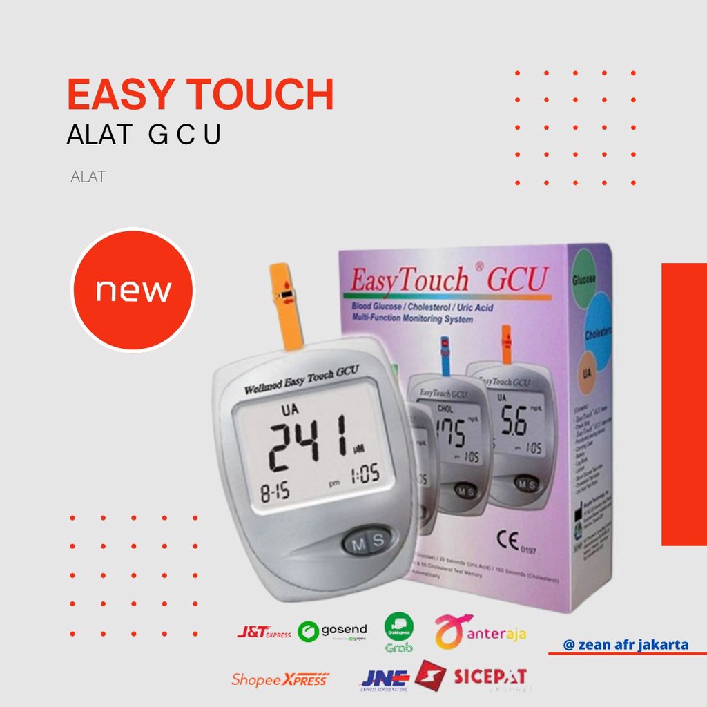 Jual Alat Easy Touch GCU 3in1 Cek Gula Darah Kolesterol Asam Urat Easy ...
