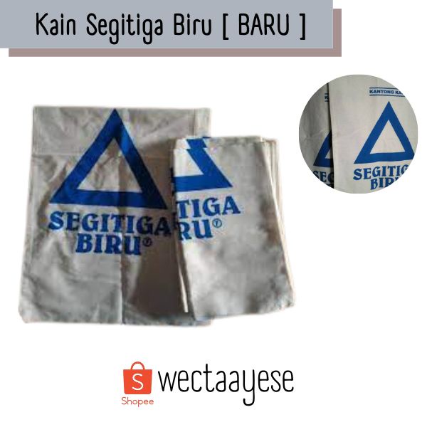 Jual (BARU) Karung Gandum Segitiga Biru / Karung kain kantong segitiga ...