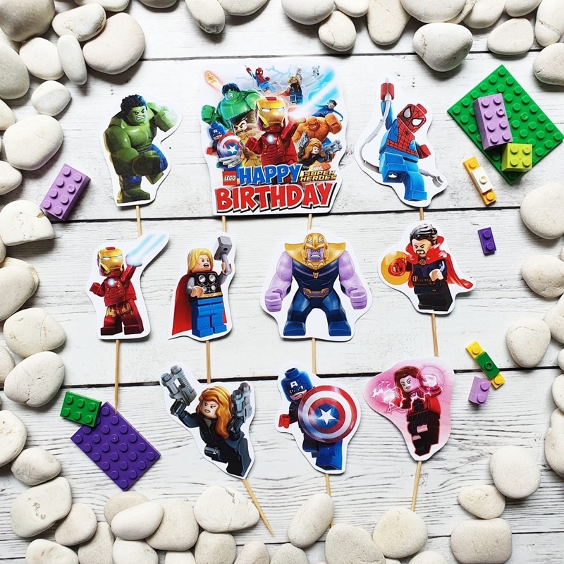 Jual Topper Kue Lego Marvel (10pcs) | Shopee Indonesia