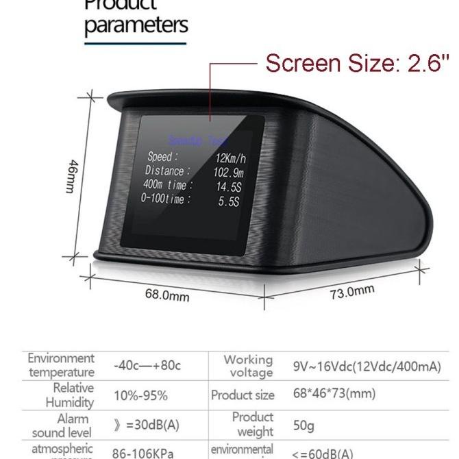 Jual Display Obd/Hud Head Unit Display Mobil Obd2 On-Board Computer ...