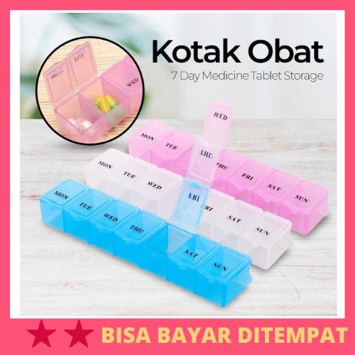 Jual Kotak Obat 7 Day Medicine Tablet Storage / Kotak Box Wadah Tempat ...