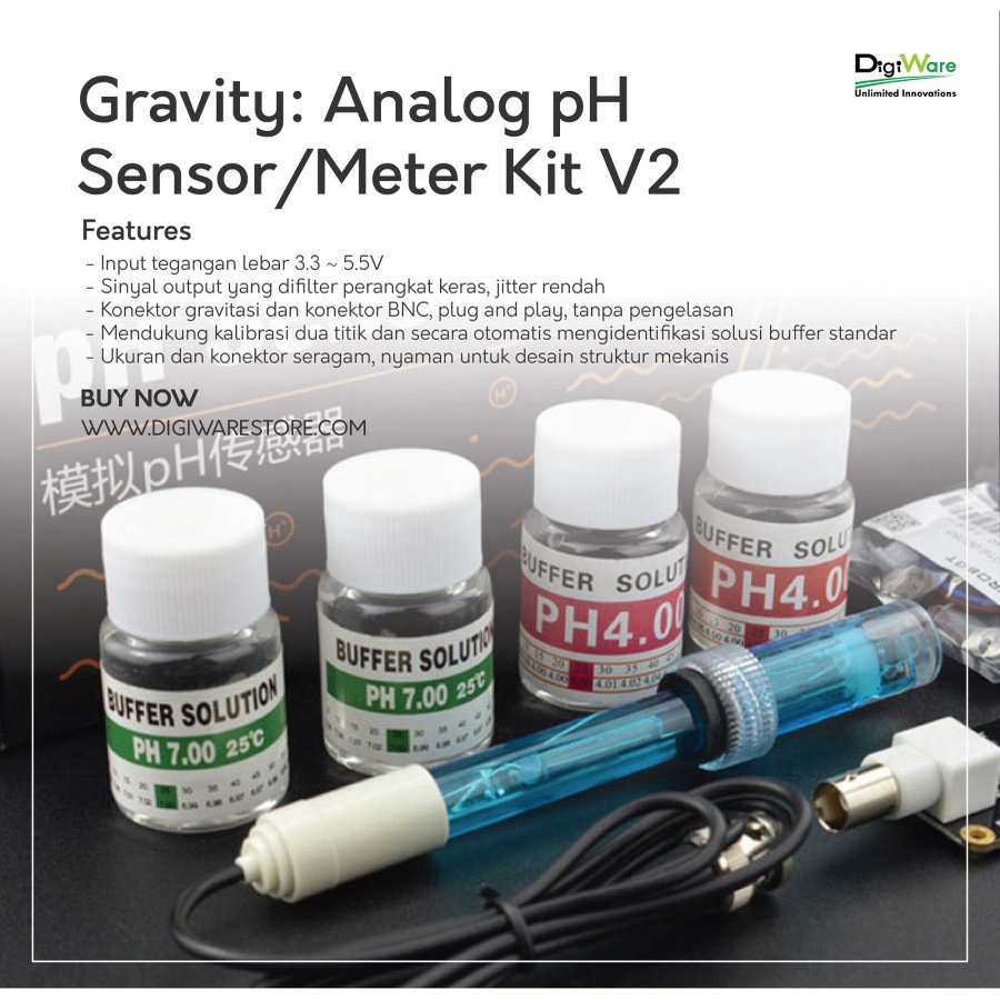 Jual Gravity: Analog pH Sensor / Meter Kit For Arduino Ver.2 | Shopee ...