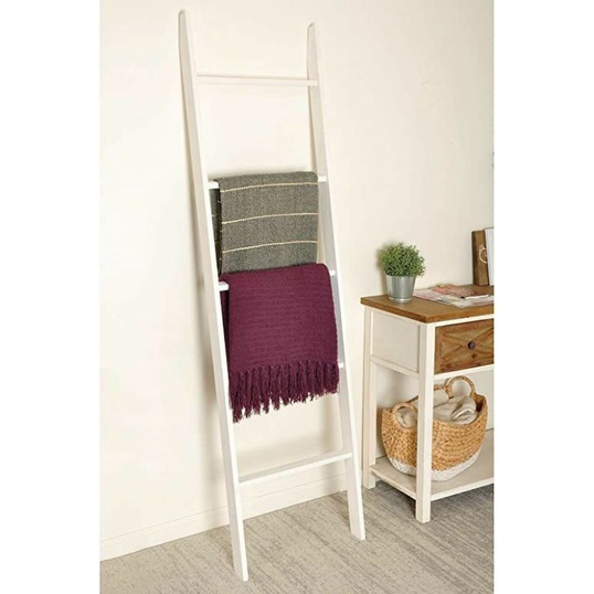 Jual Ladder Hanger Mukena | Rak Tangga Kayu Warna Putih | Clothes ...
