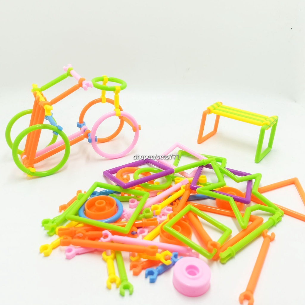 Jual 0024 Puzle Geometri Mainan Bongkar Pasang Bentuk Lingkaran Kotak ...