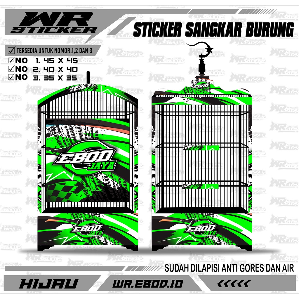 Jual STIKER SANGKAR BURUNG - Sticker decal kandang burung kotak kosan ...