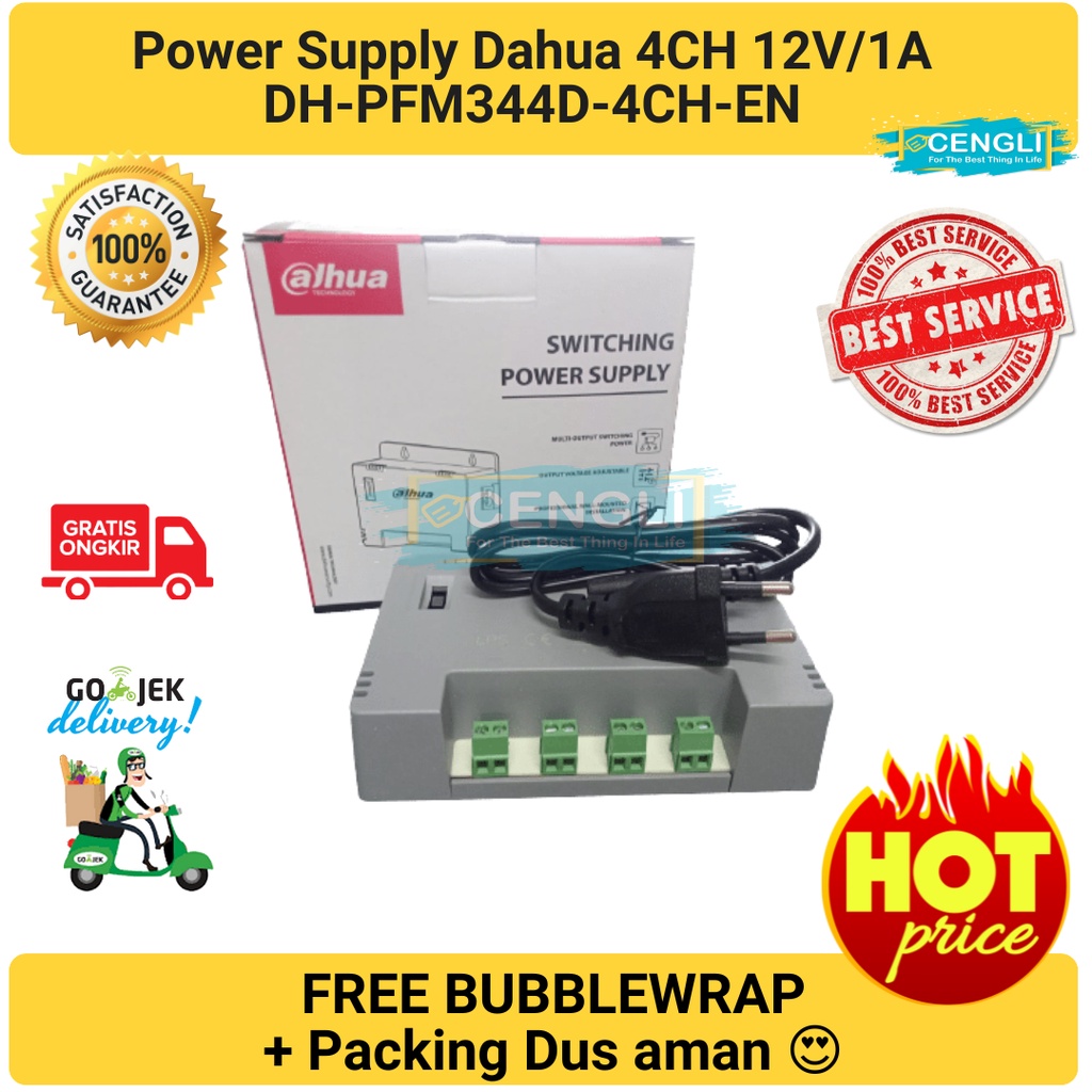 Jual PSU DAHUA Power Supply Switching 4CH 30W DH-PFM344D-4CH-EN Adaptor ...
