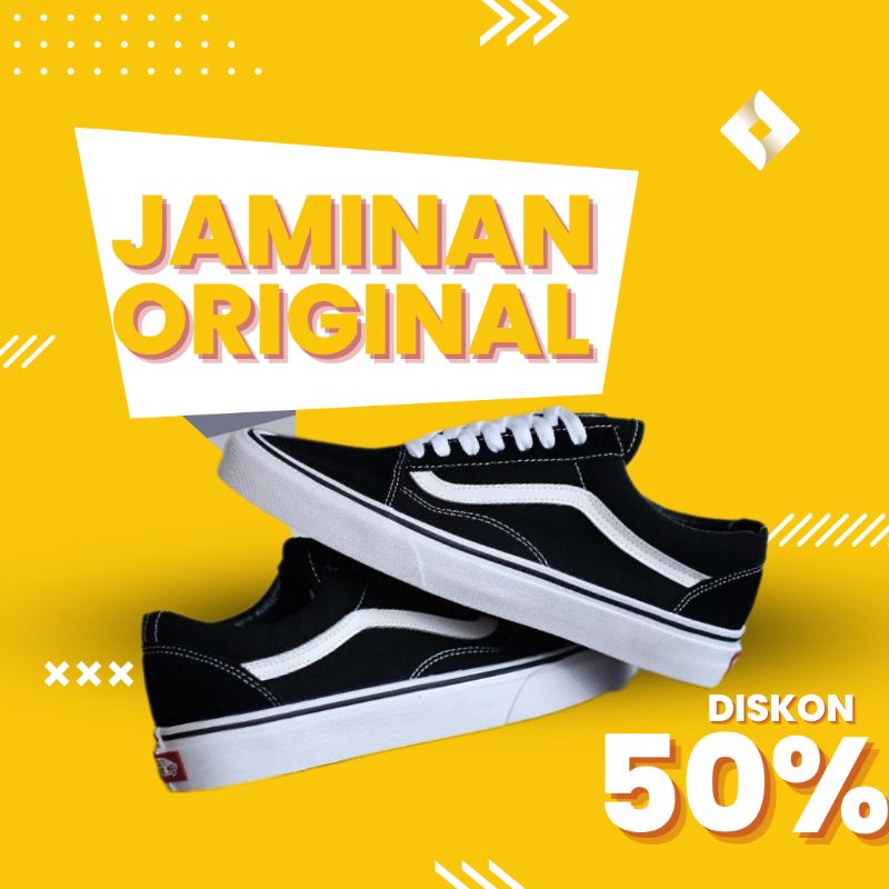 Jual Vans Old Skool Classic Black White Original Bnib Shopee Indonesia