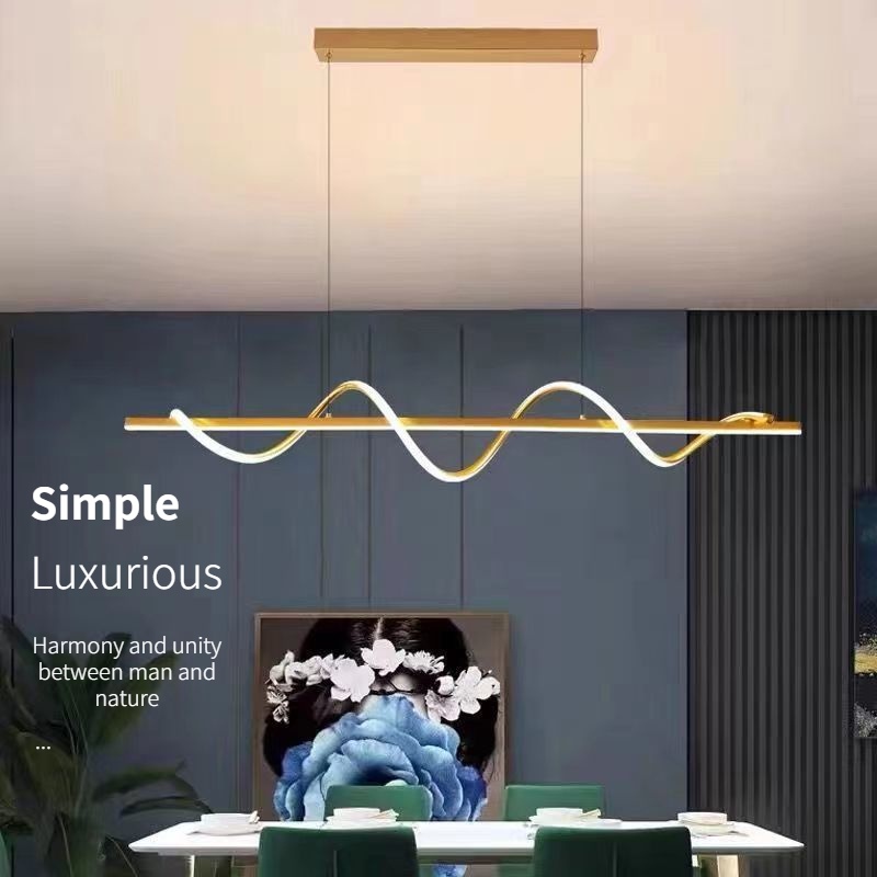 Jual Lampu Gantung Ruang Makan Spiral Panjang Lampu Gantung Modern Minimalis Lampu Gantung Mewah ...