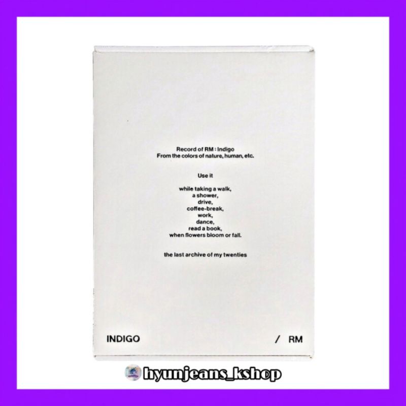Jual [READY STOCK] RM BTS The 1st Debut Solo Album - INDIGO (Book ...