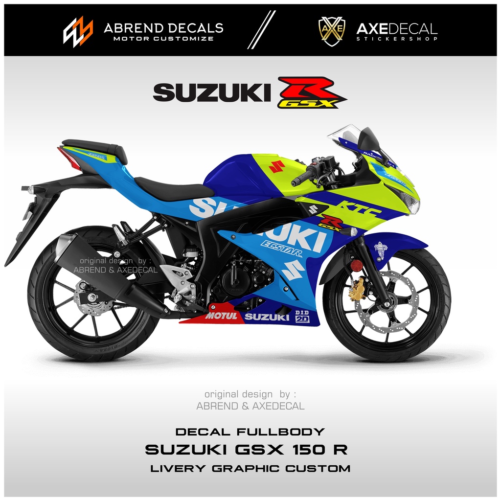 Jual DECAL FULLBODY GSX 150 R LIVERY SUZUKI RACING TEAM / STIKER MOTOR ...