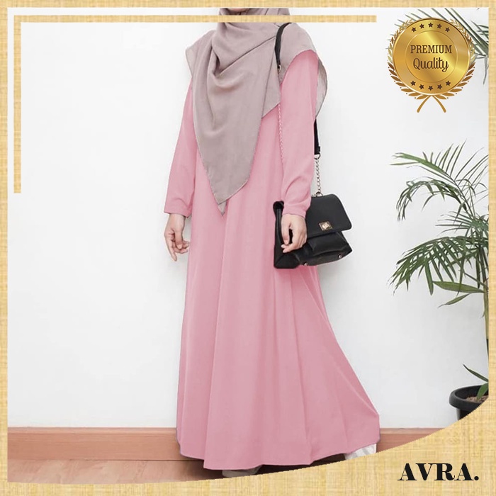 Jual Gamis Terbaru Baju Muslim Polos Simpel Dress Muslimah Wanita ...