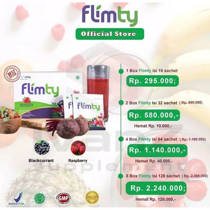 Jual FLIMTY FIBER 3 varian rasa ( isi 16 sachet) || 2 Box | Shopee ...