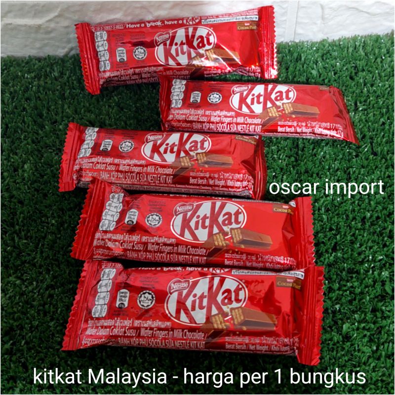 Jual Kitkat 17g Malaysia Milk Chocolate wafer nestle | Shopee Indonesia