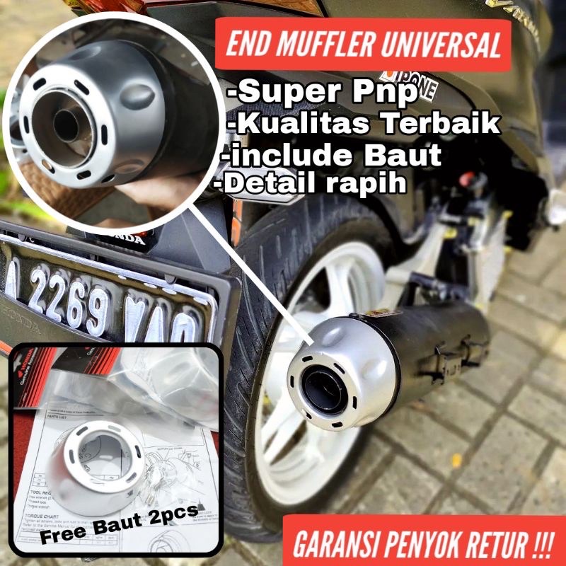 Jual END MUFFLER VARIO CORONG KNALPOT MIO TUTUP KNALPOT END MUFLLER CMS KNALPOT COPY CMS TAMENG ...