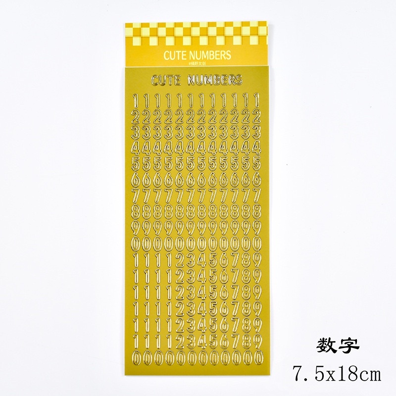 Jual STIKER STICKER ALPHABET alfabet/ stiker huruf angka gold silver ...